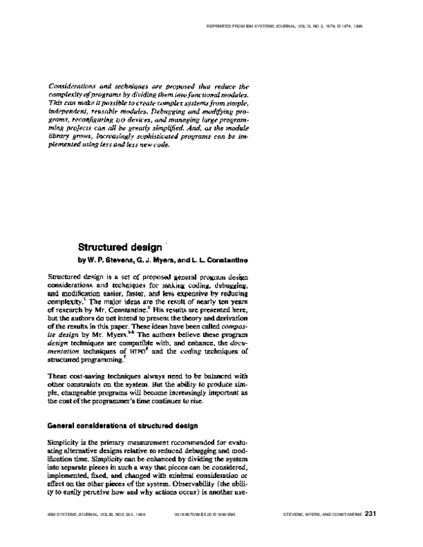 (PDF) Structured design