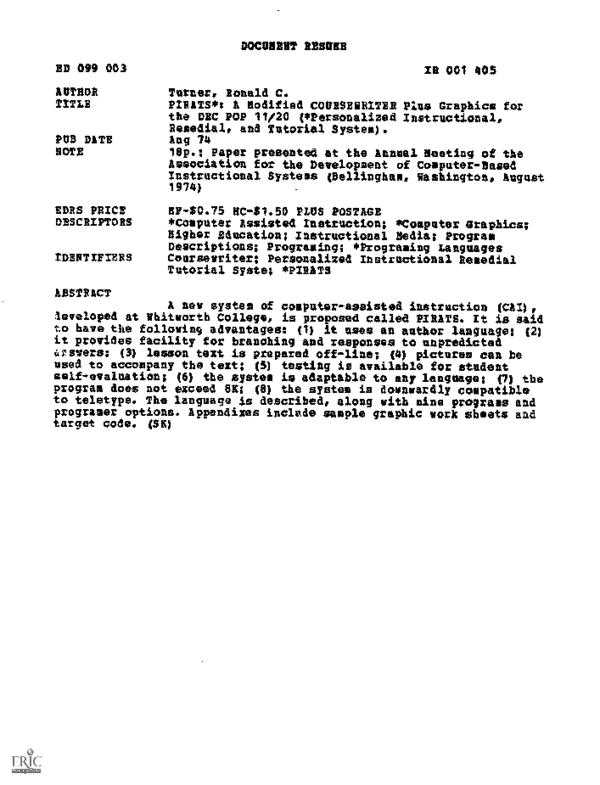 (PDF) PIRATS*: A Modified COURSEWRITER Plus Graphics for the DEC POP 11 ...