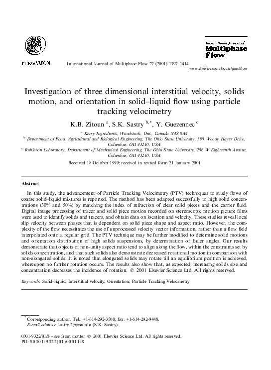 (PDF) Investigation of three dimensional interstitial velocity, solids motion, and orientation ...