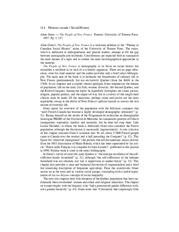 (PDF) Allan Greer — The People of New France