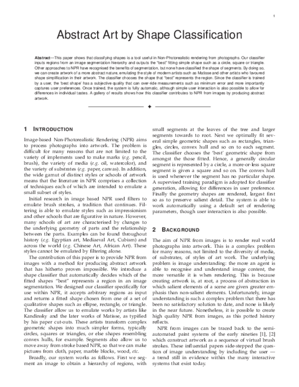 (PDF) Abstract Art by Shape Classification