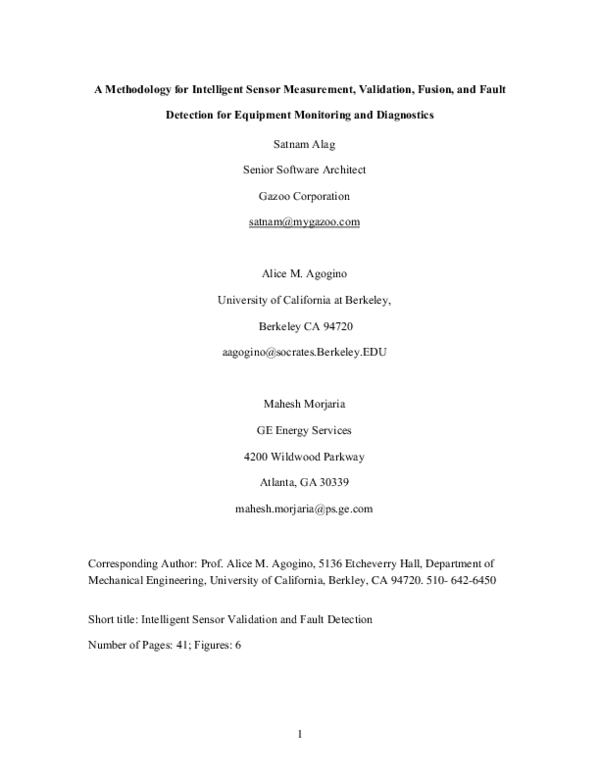 (PDF) A methodology for intelligent sensor measurement, validation, fusion, and fault detection ...
