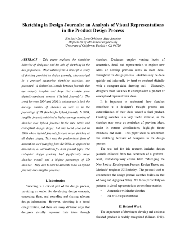 (PDF) Sketching in Design Journals: an Analysis of Visual ...