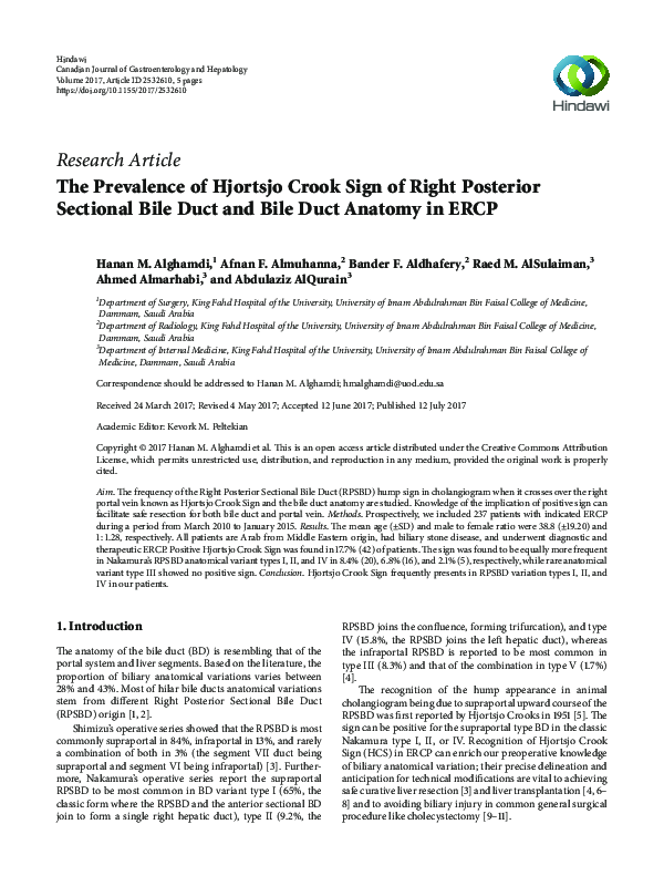 (PDF) The Prevalence of Hjortsjo Crook Sign of Right Posterior ...