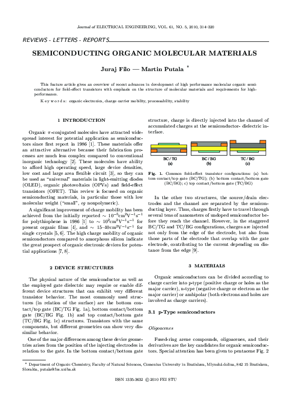 (PDF) Semiconducting Organic Molecular Materials