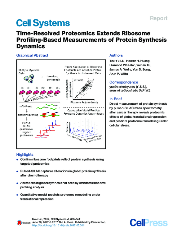 (PDF) Time-Resolved Proteomics Extends Ribosome Profiling-Based ...