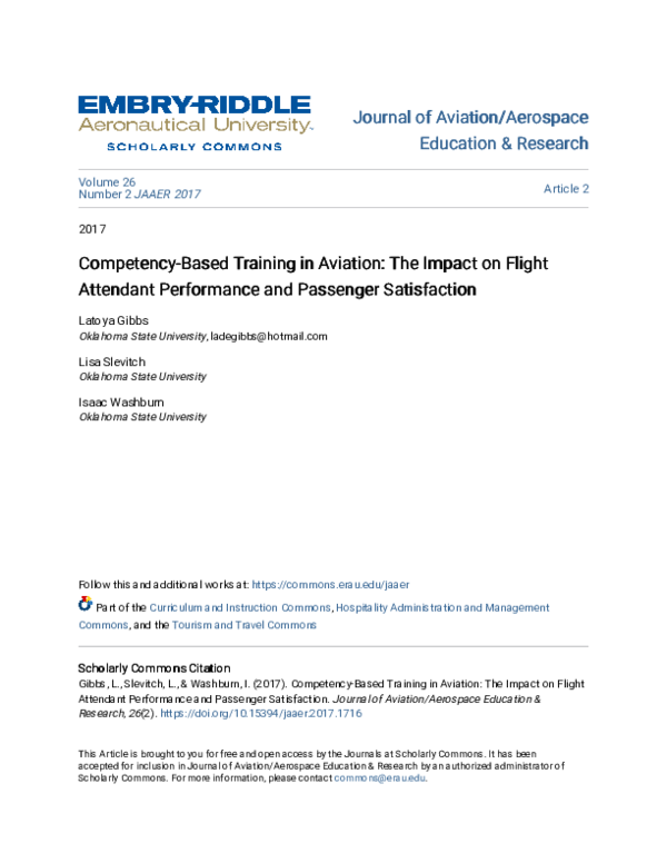 (PDF) Competency-Based Training in Aviation: The Impact on Flight ...