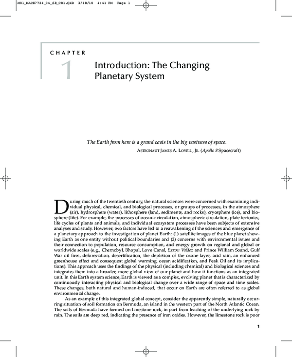 (PDF) Our Changing Planet: An Introduction to Earth System Science and ...
