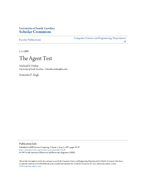 (PDF) The agent test