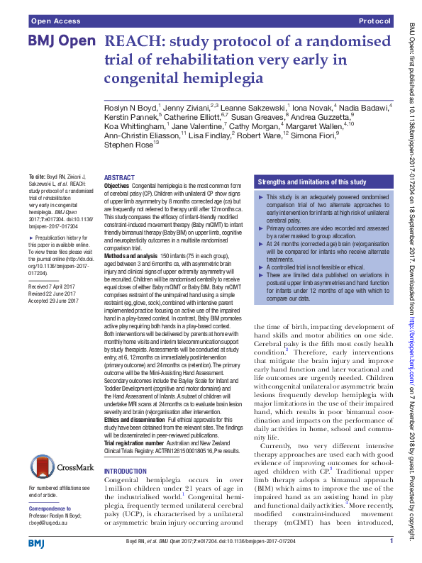 (PDF) REACH: study protocol of a randomised trial of rehabilitation ...