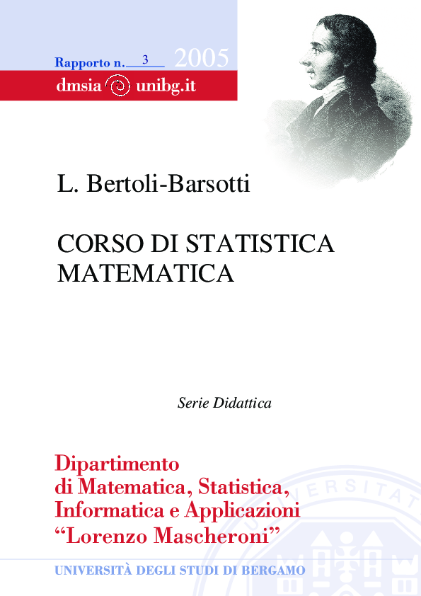(PDF) Corso di statistica matematica