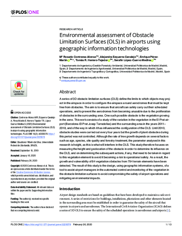 (PDF) Environmental assessment of Obstacle Limitation Surfaces (OLS) in ...