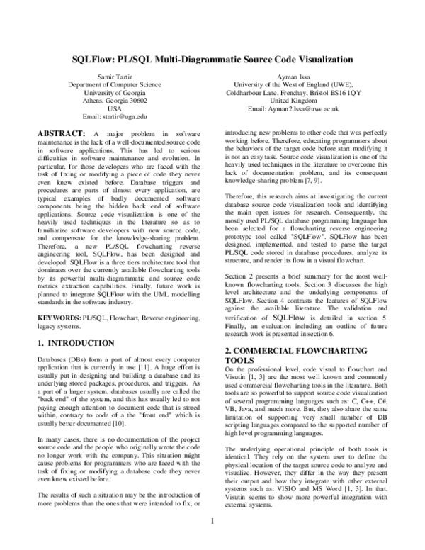 SQLFlow: PL/SQL Multi-Diagrammatic Source Code Visualization