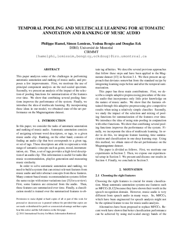 (PDF) Temporal pooling and multiscale learning for automatic annotation ...