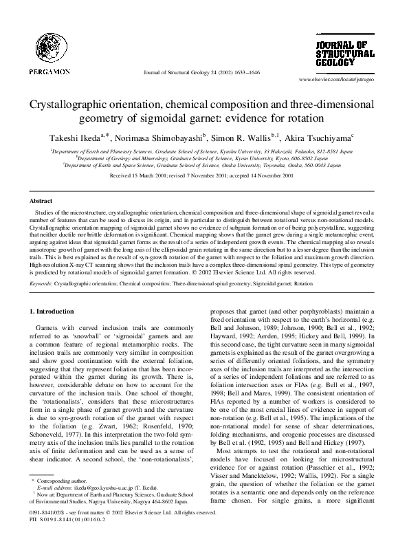 (PDF) Crystallographic orientation, chemical composition and three ...