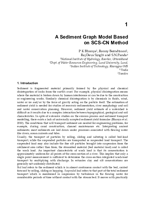 (PDF) A sediment graph model based on SCS-CN method