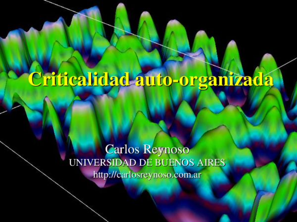 (PDF) Modelos de complejidad en ciencias sociales - 3/10: Criticalidad auto organizada