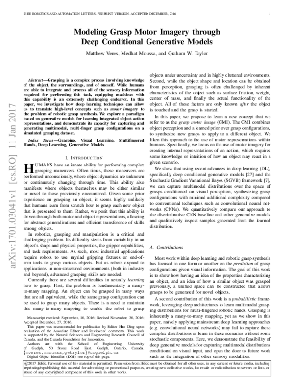 (PDF) Modeling Grasp Motor Imagery Through Deep Conditional Generative Models