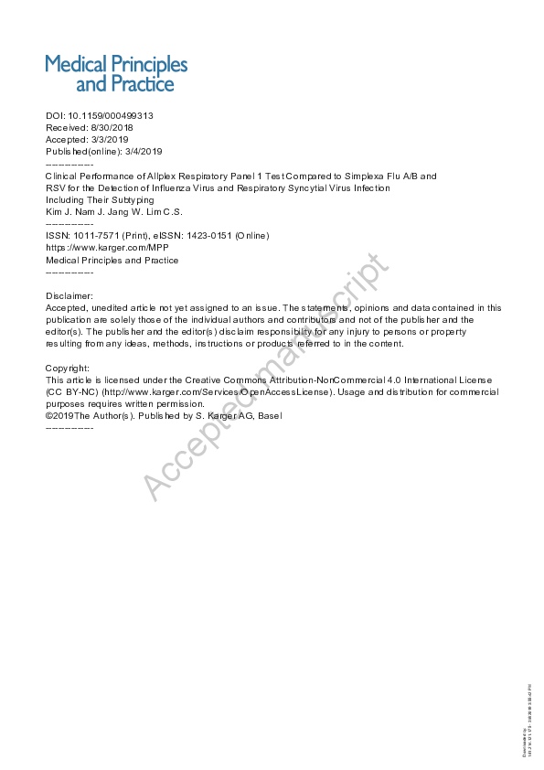 (PDF) Clinical Performance of Allplex Respiratory Panel 1 Test Compared ...