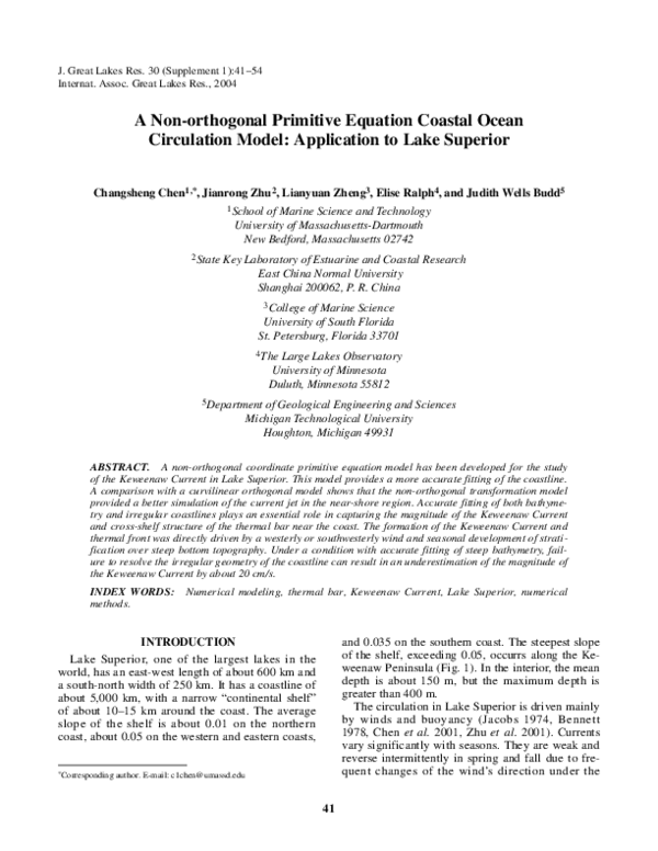 (PDF) A Non-orthogonal Primitive Equation Coastal Ocean Circulation ...