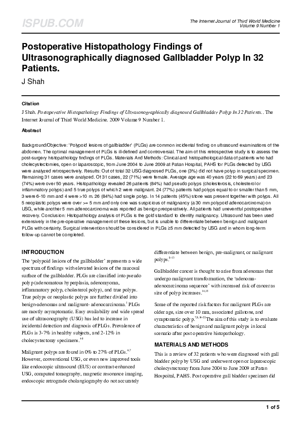 (PDF) Postoperative Histopathology Findings of Ultrasonographically ...