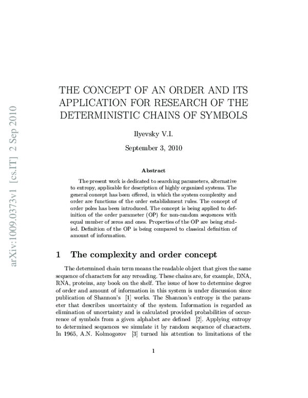 (PDF) The concept of an order and its application for research of the ...