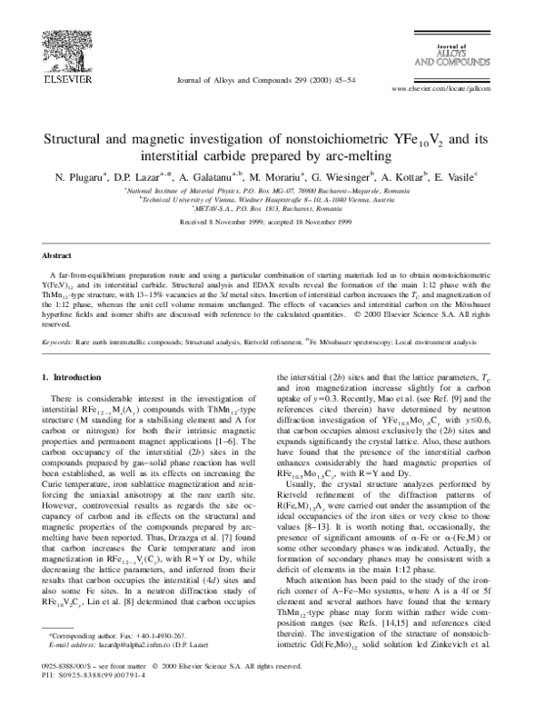 (PDF) Structural and magnetic investigation of nonstoichiometric ...