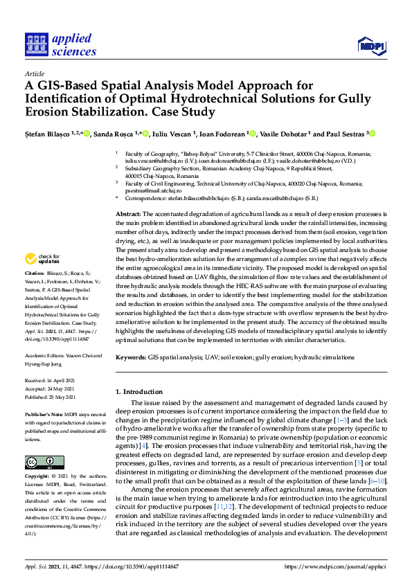(PDF) A GIS-Based Spatial Analysis Model Approach for Identification of Optimal Hydrotechnical ...