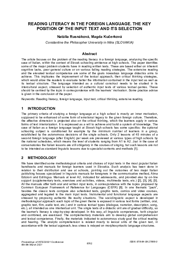 (PDF) Enhancing Foreign Language Reading Literacy