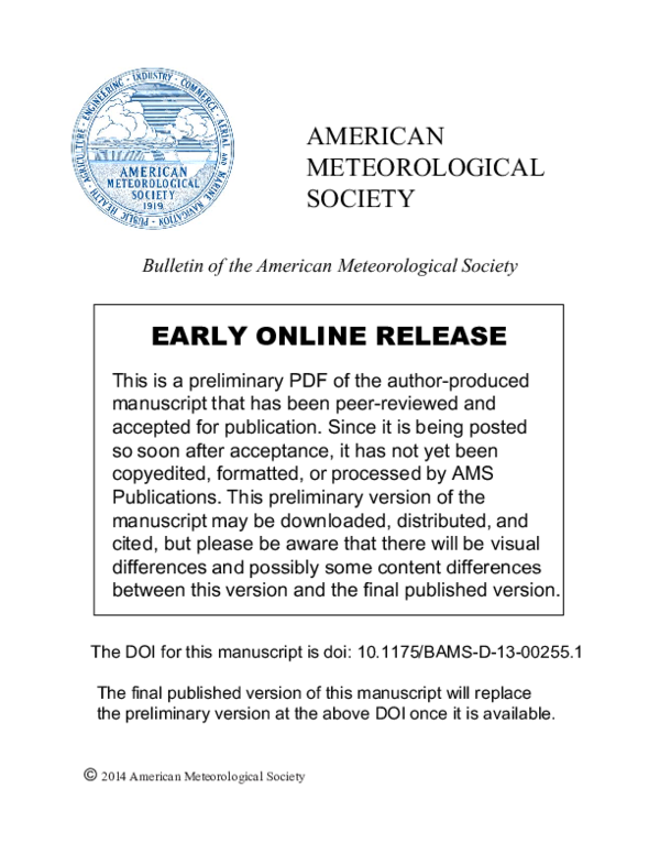 (PDF) The Community Earth System Model (CESM) Large Ensemble Project: A ...