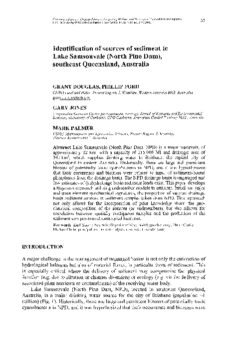 (PDF) Identification of sources of sediment to Lake Samsonvale (North ...