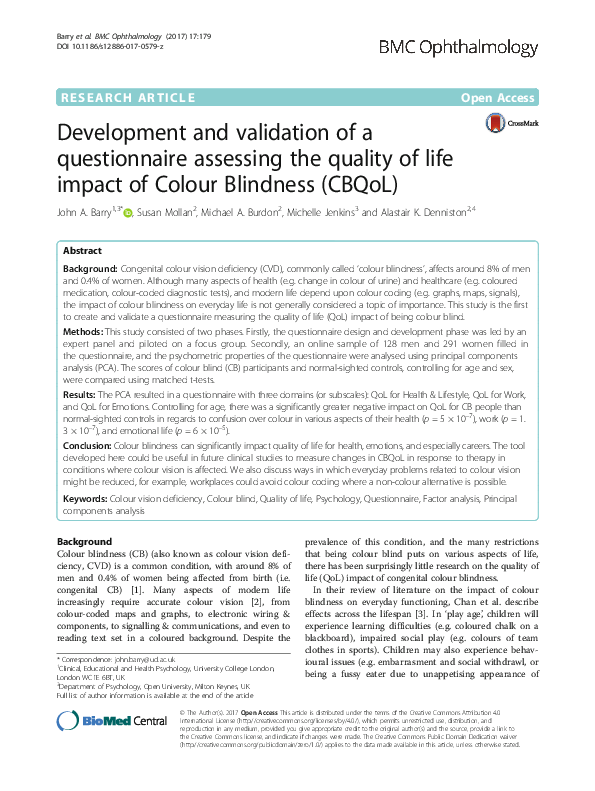 (PDF) Development and validation of a questionnaire assessing ...