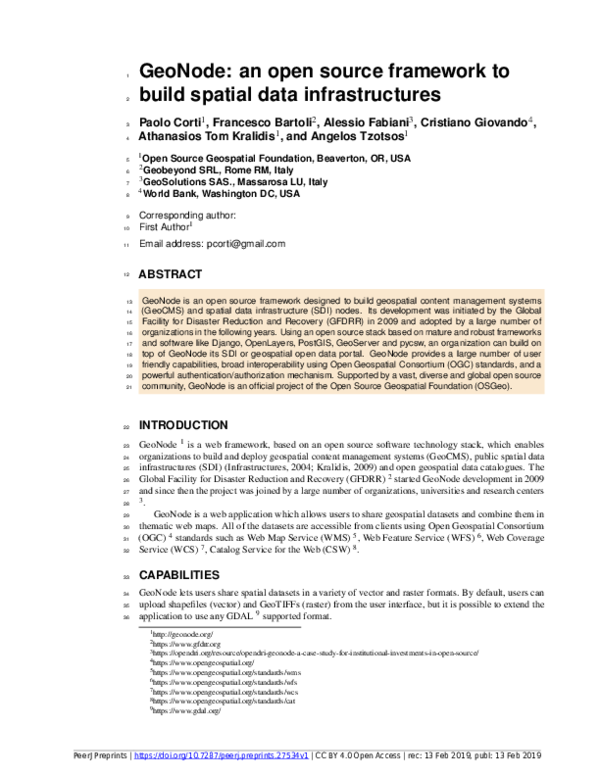 (PDF) GeoNode: an open source framework to build spatial data infrastructures