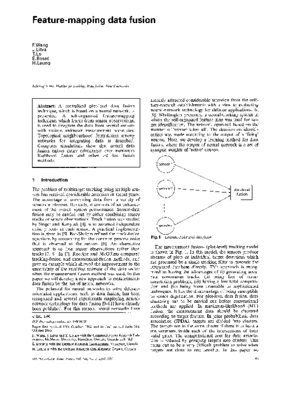 (PDF) Feature-mapping data fusion | Eloi Bosse - Academia.edu