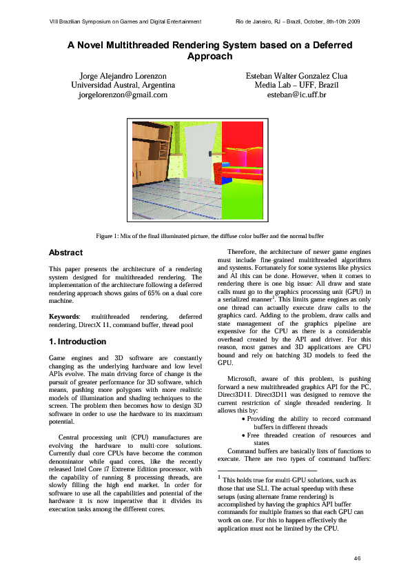 (PDF) A novel multithreaded rendering system based on a deferred approach