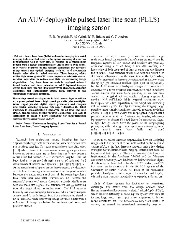 (PDF) An AUV-deployable pulsed laser line scan (PLLS) imaging sensor