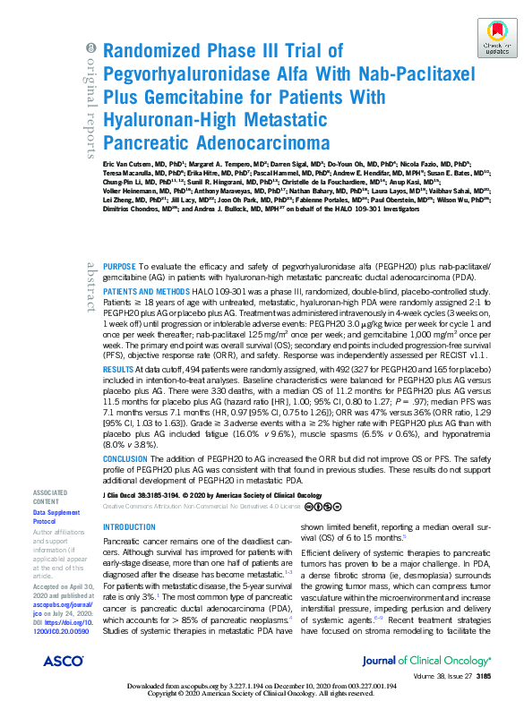 (PDF) Randomized Phase III Trial of Pegvorhyaluronidase Alfa With Nab-Paclitaxel Plus ...