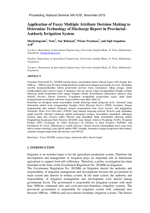 (PDF) Application of Fuzzy Multiple Attribute Decision Marking Method to Evaluate Customer ...