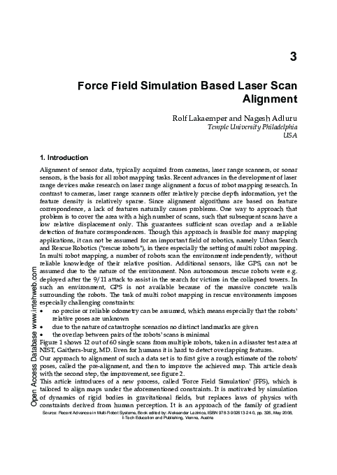 (PDF) Force Field Simulation Based Laser Scan Alignment