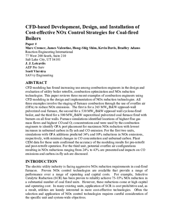 (PDF) CFD-based Development, Design, and Installation of Cost-effective ...