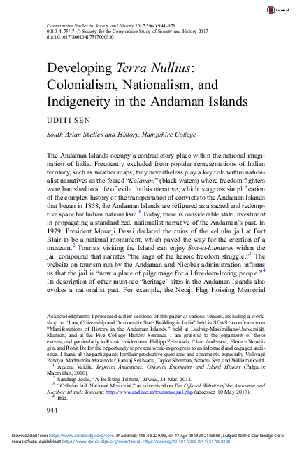 (PDF) Developing Terra Nullius: Colonialism, Nationalism, and ...