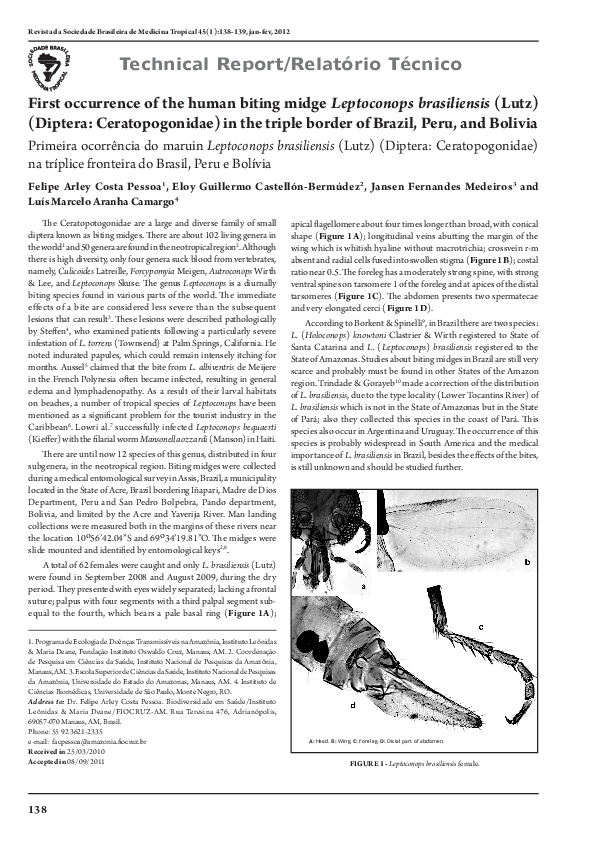 (PDF) First occurrence of the human biting midge Leptoconops ...