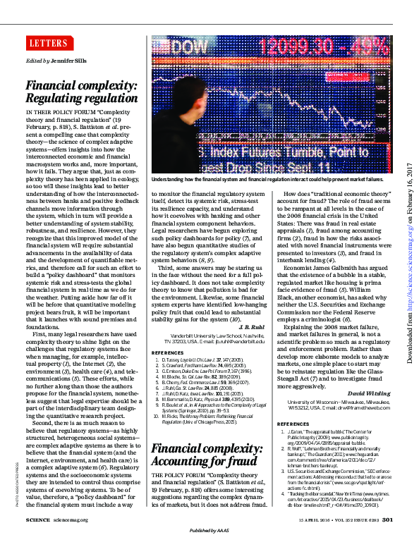 (PDF) Financial complexity: Accounting for fraud--Response
