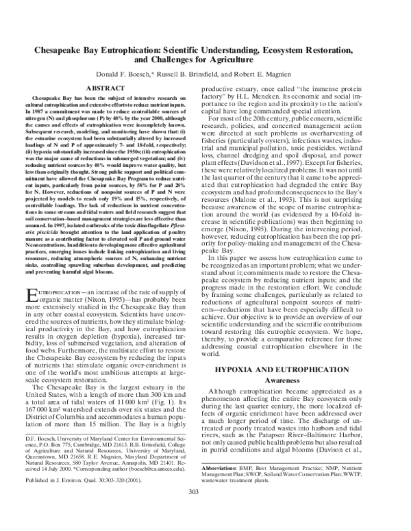 (PDF) Chesapeake Bay Eutrophication