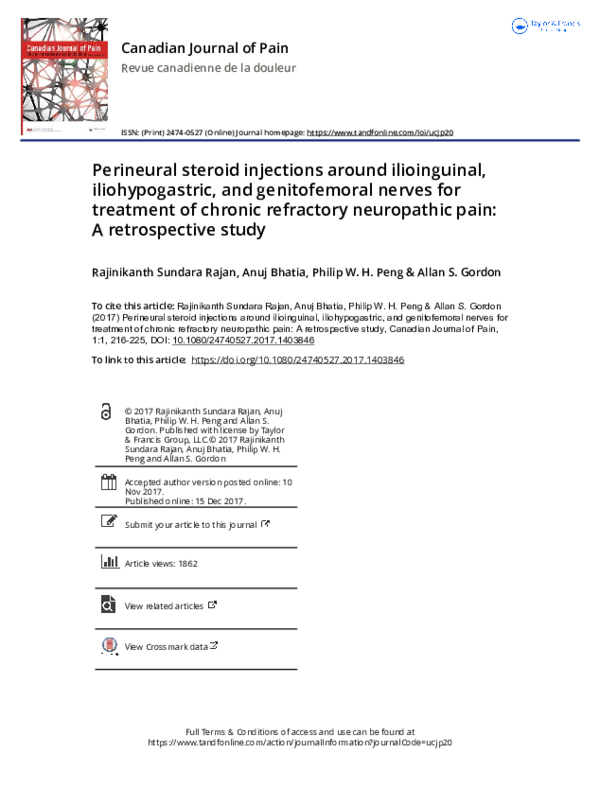 (PDF) Perineural steroid injections around ilioinguinal ...
