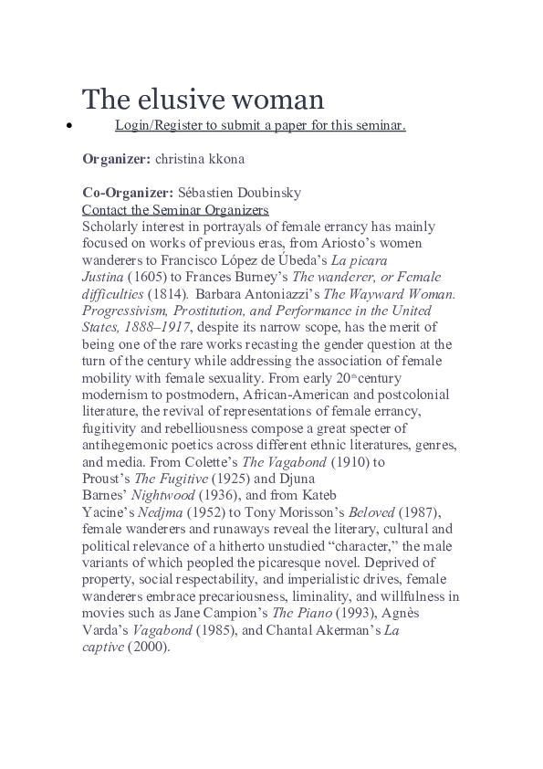 (DOC) Female Errancy in Literature and Film