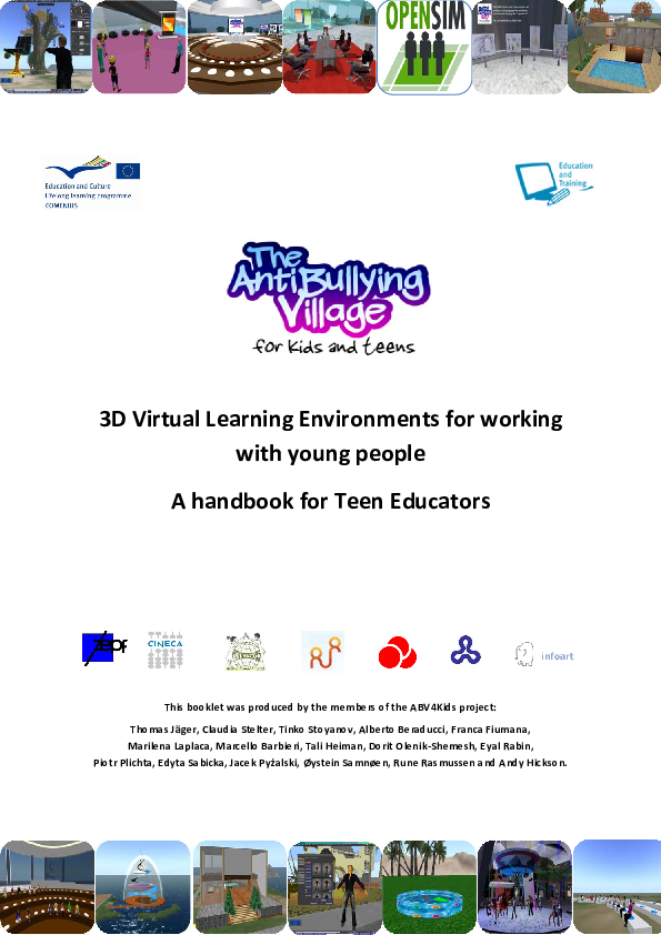 (PDF) 3D Virtual Learning Environments for working with young people. A ...