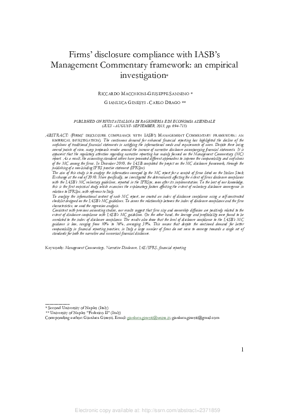 (PDF) Firms’ disclosure compliance with IASB’s Management Commentary ...