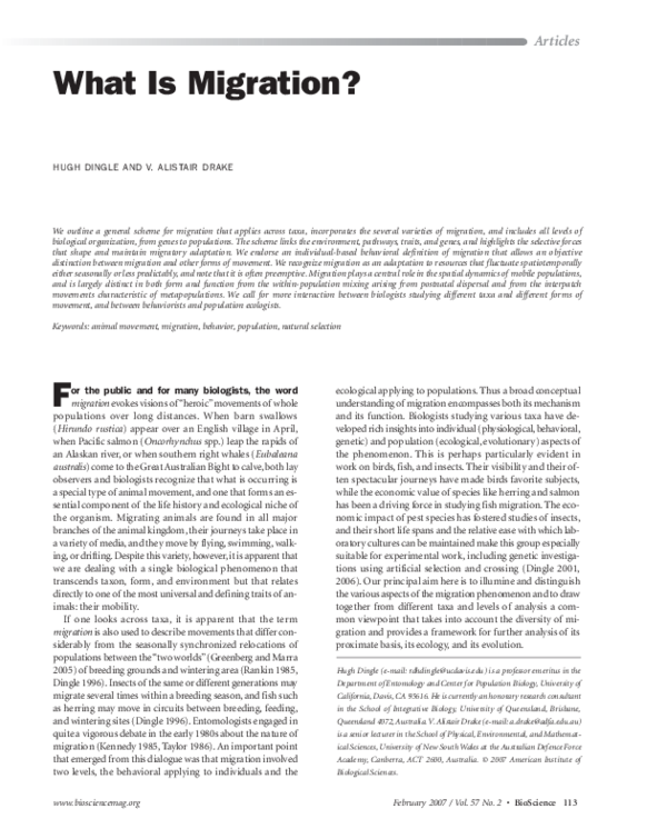 (PDF) What Is Migration?