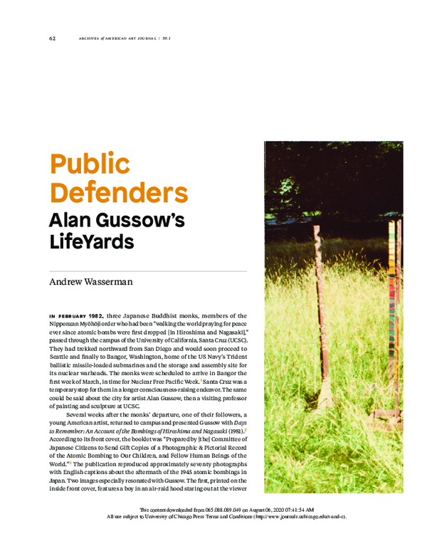 (PDF) Public Defenders: Alan Gussow’s LifeYards